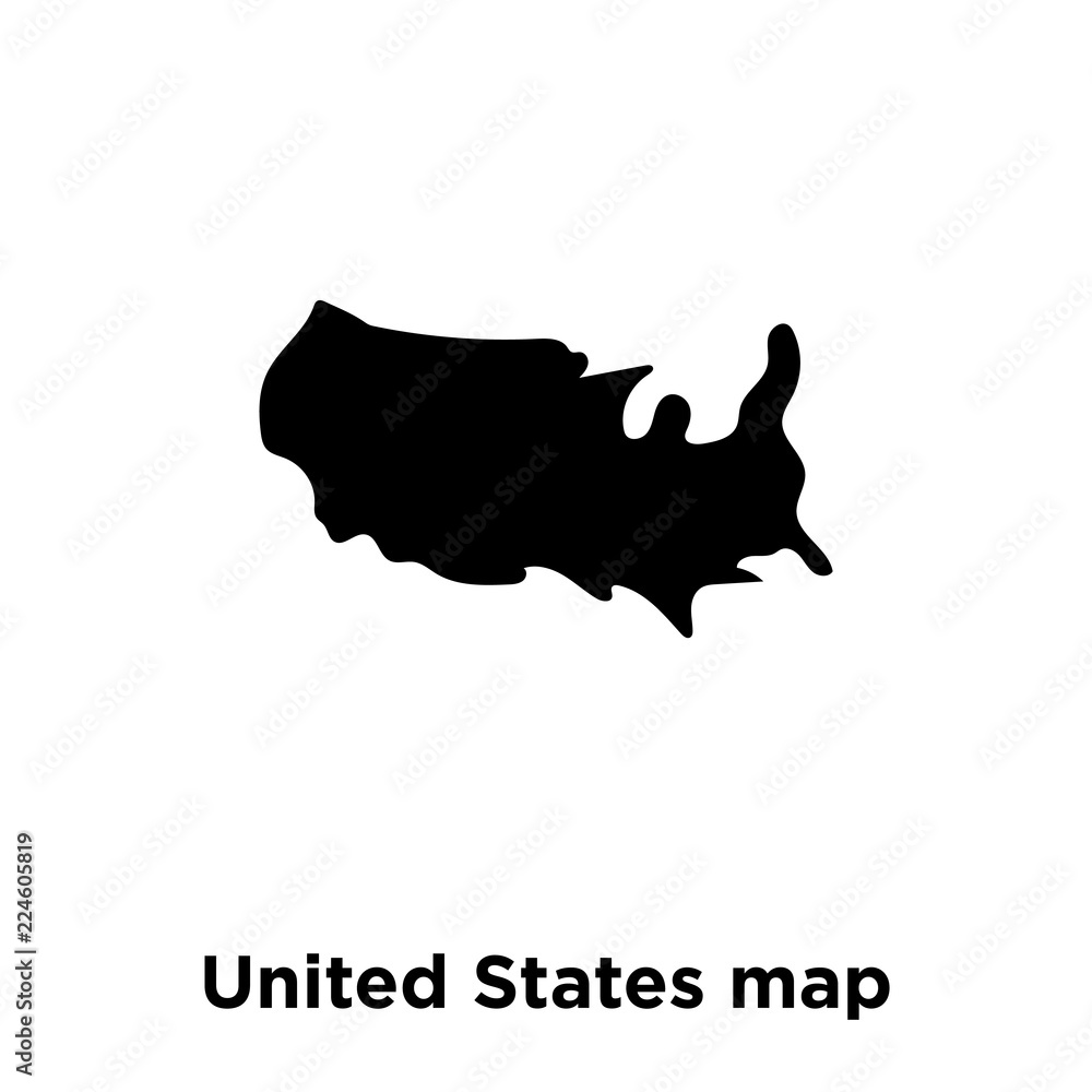 united states map icon vector isolated on white background, logo ...