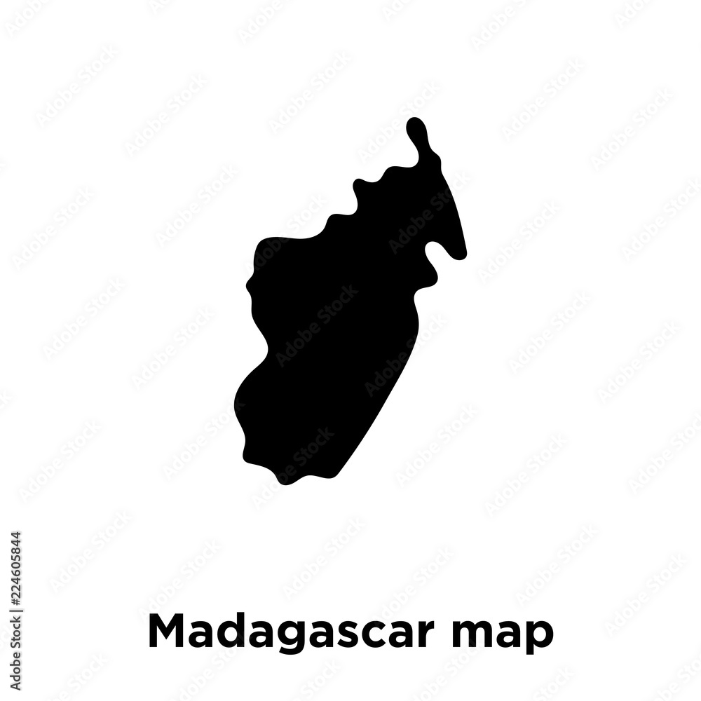 madagascar map icon vector isolated on white background, logo concept ...