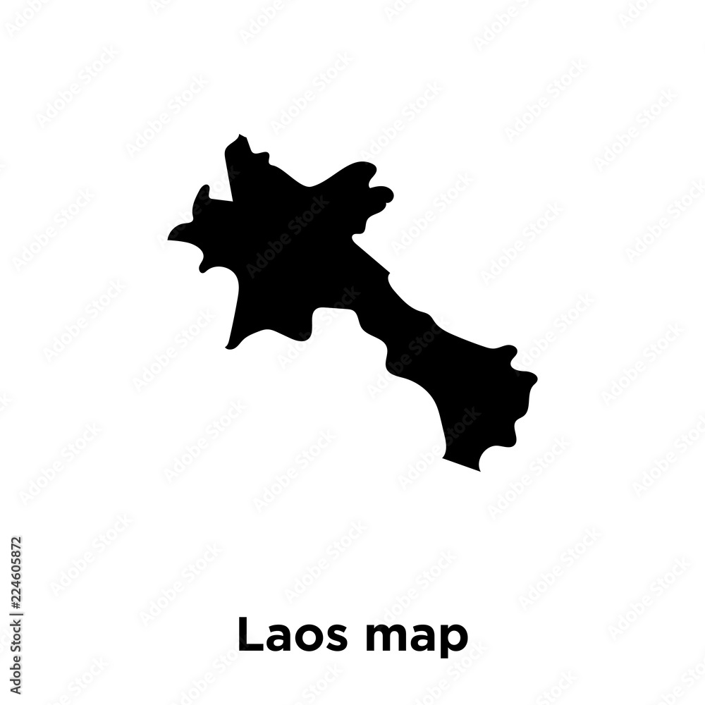 laos map icon vector isolated on white background, logo concept of laos ...