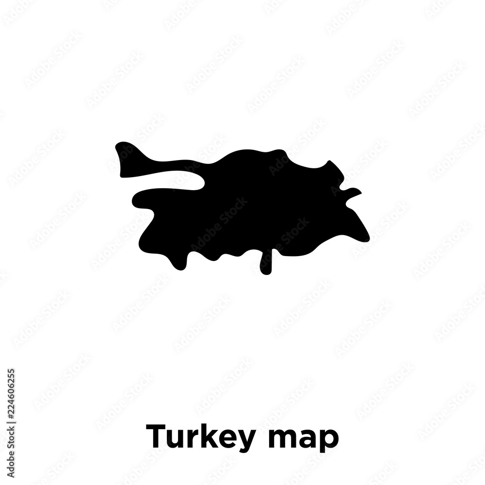 turkey map icon vector isolated on white background, logo concept of ...