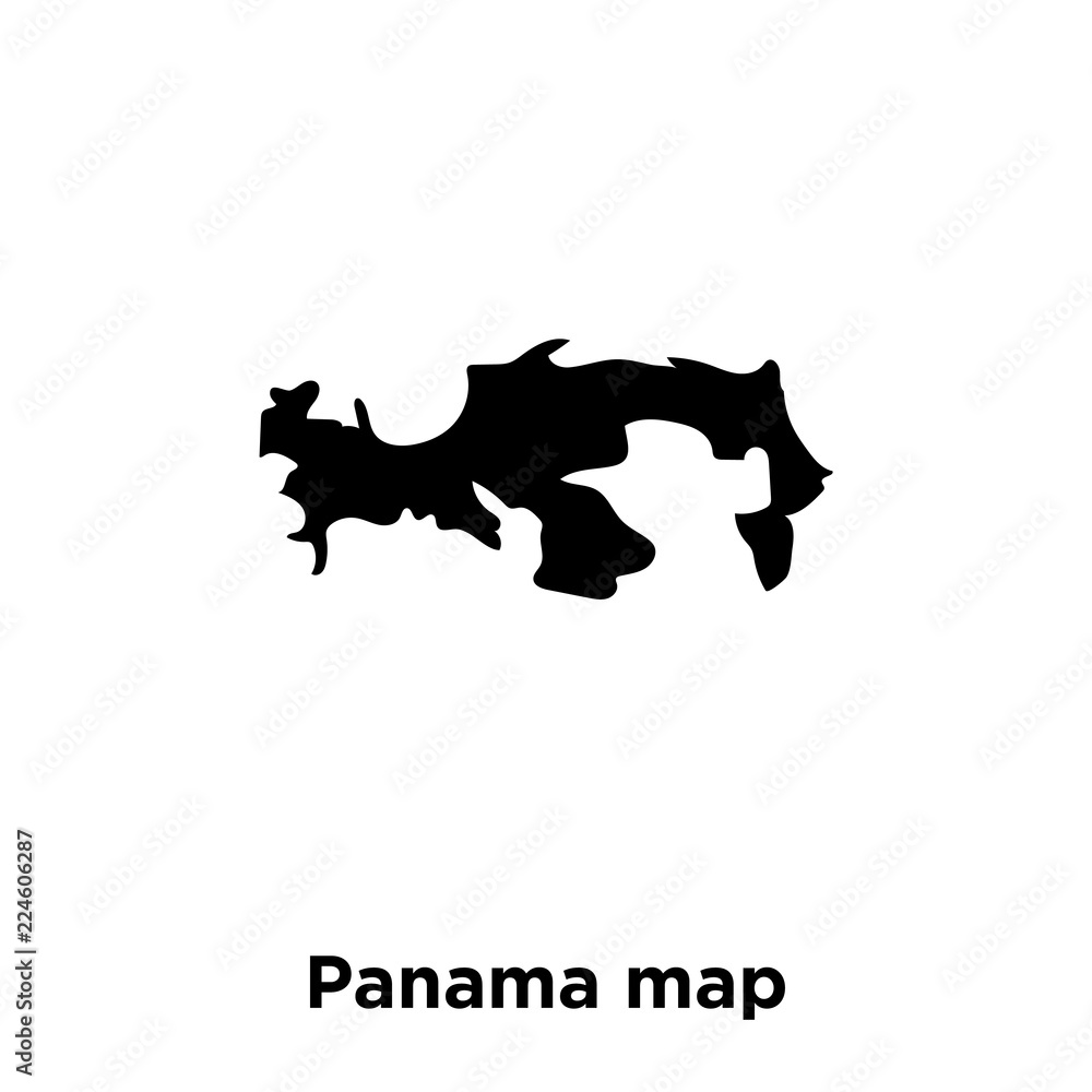 panama map icon vector isolated on white background, logo concept of ...