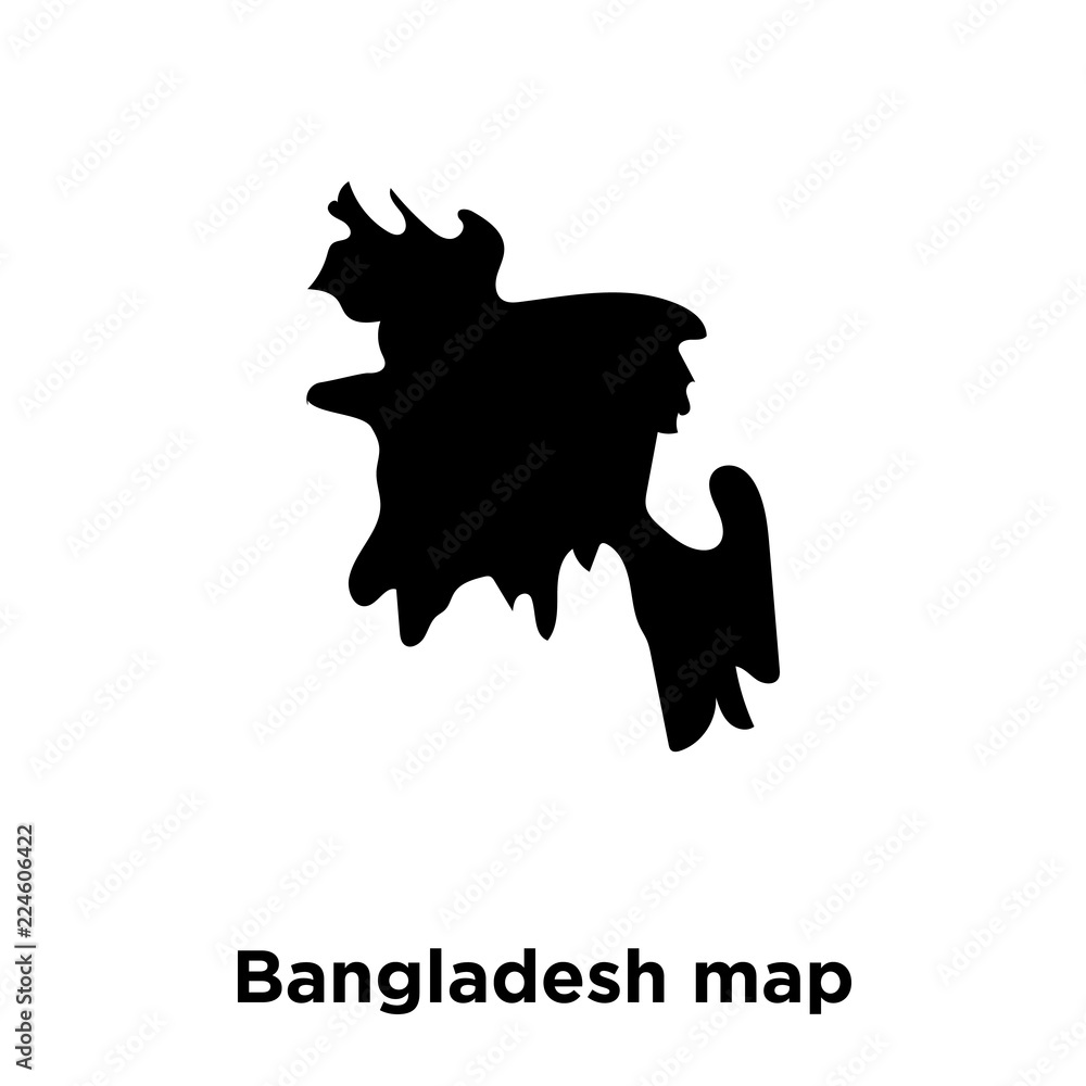 bangladesh map icon vector isolated on white background, logo concept ...