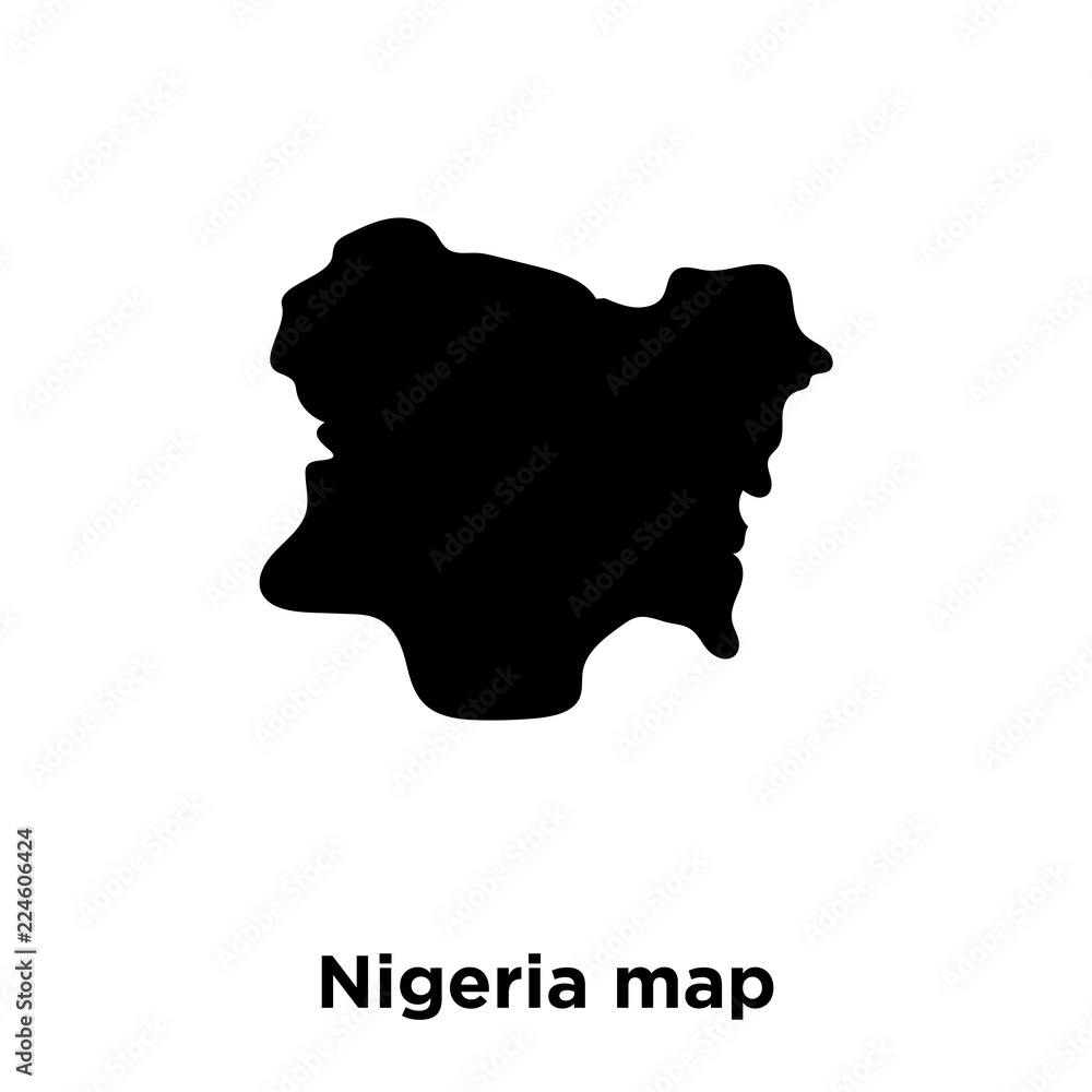 nigeria map icon vector isolated on white background, logo concept of ...