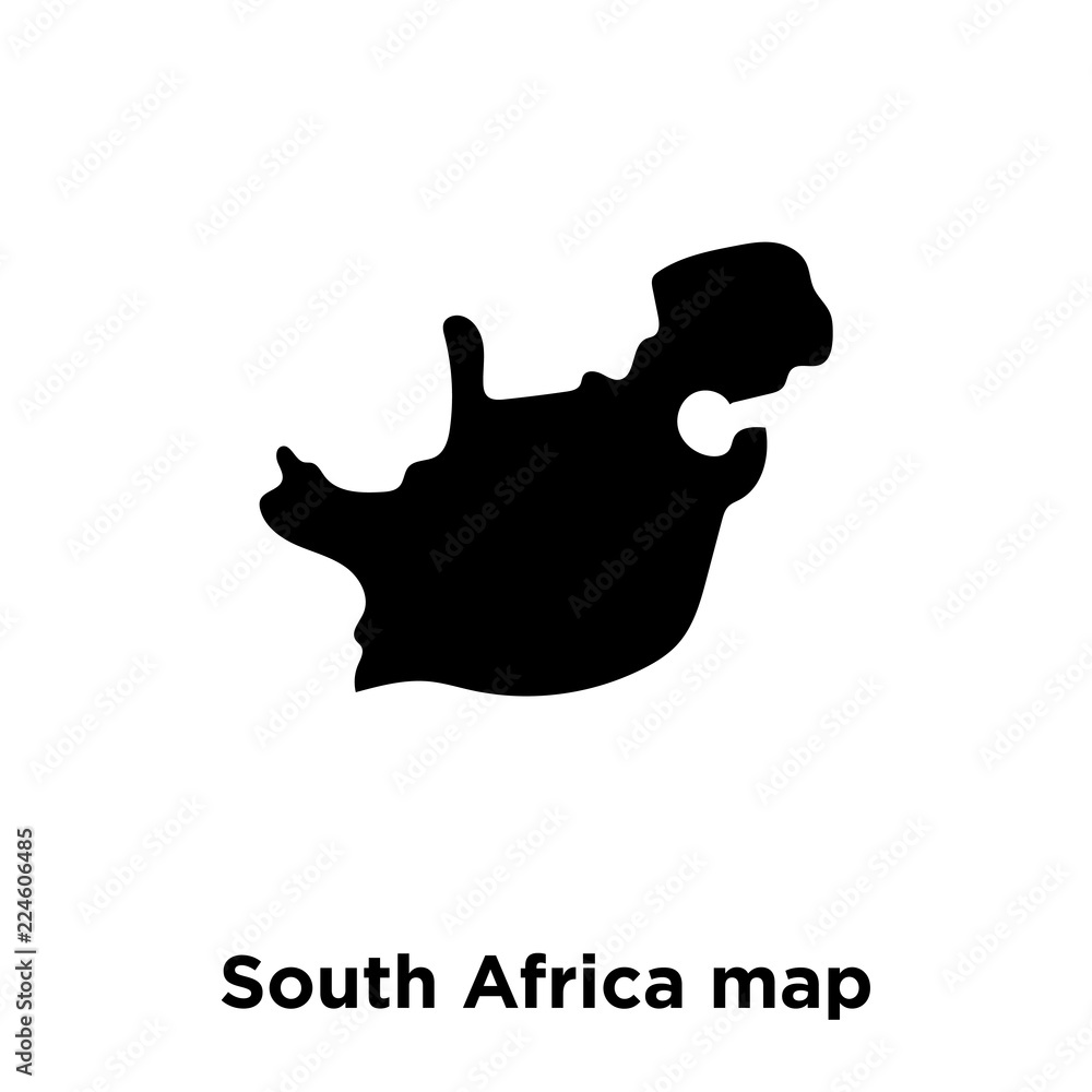south africa map icon vector isolated on white background, logo concept ...