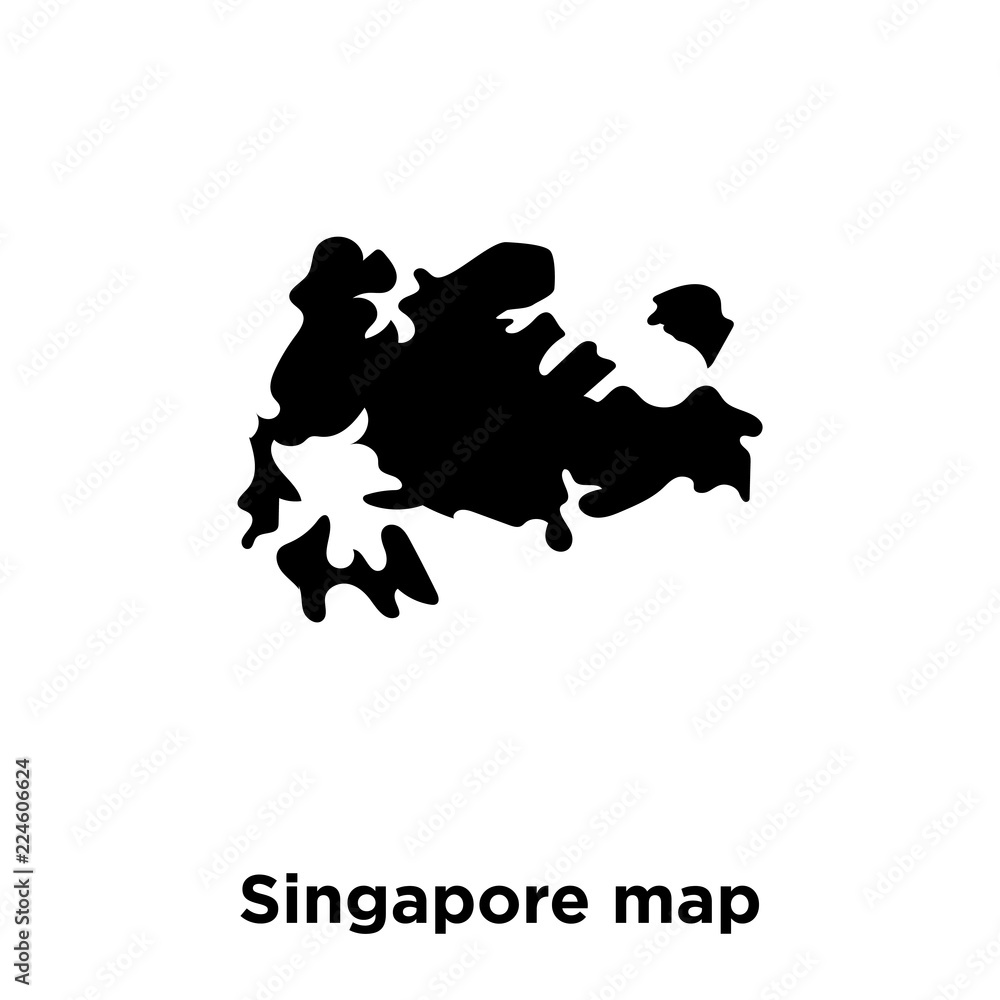 singapore map icon vector isolated on white background, logo concept of ...