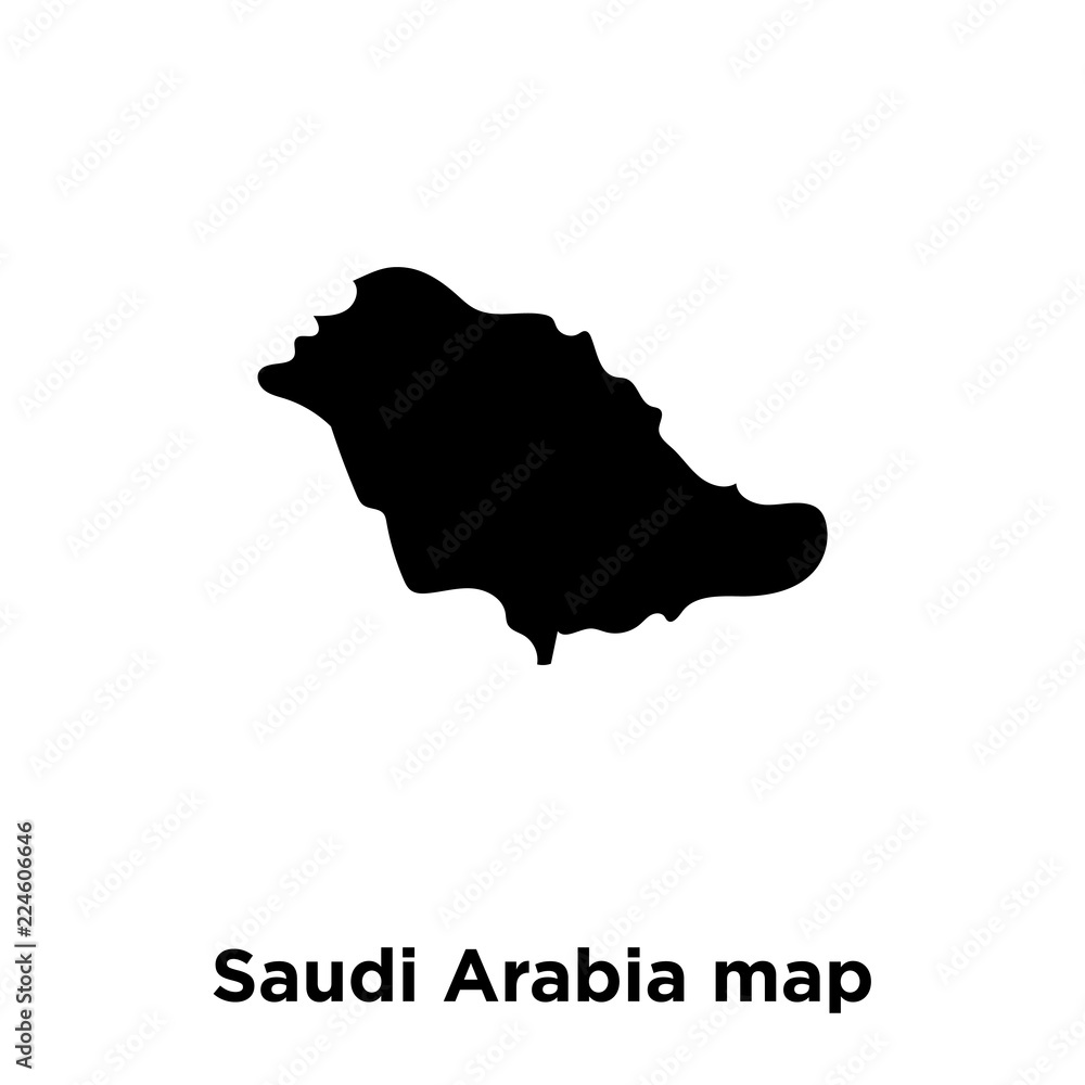 saudi arabia map icon vector isolated on white background, logo concept ...