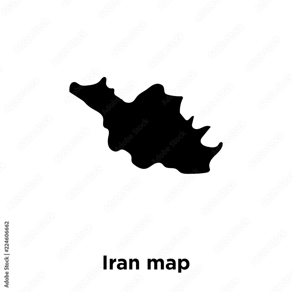 iran map icon vector isolated on white background, logo concept of iran ...