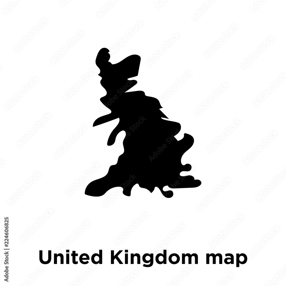 united kingdom map icon vector isolated on white background, logo ...