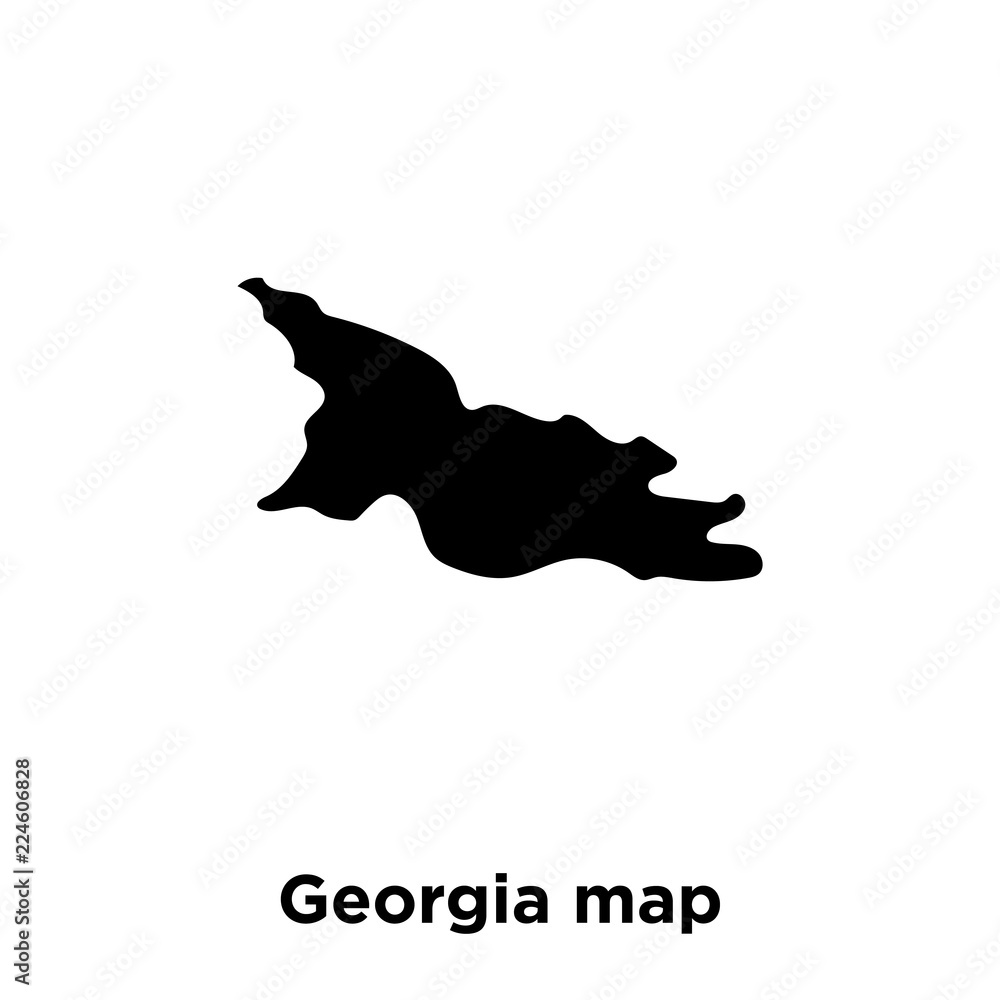 georgia map icon vector isolated on white background, logo concept of ...