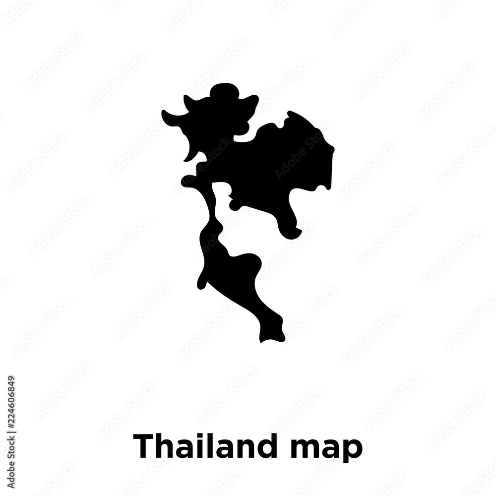 thailand map icon vector isolated on white background, logo concept of ...