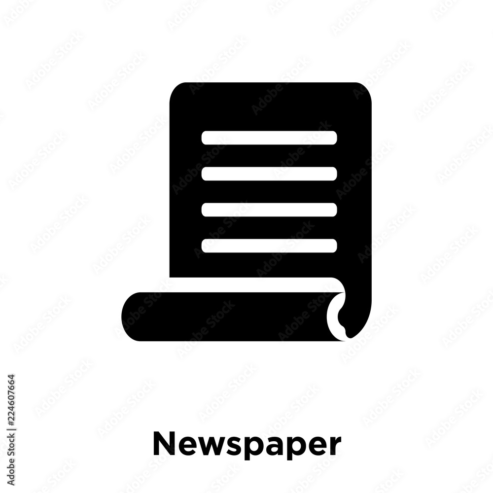 newspaper icon vector isolated on white background, logo concept of ...