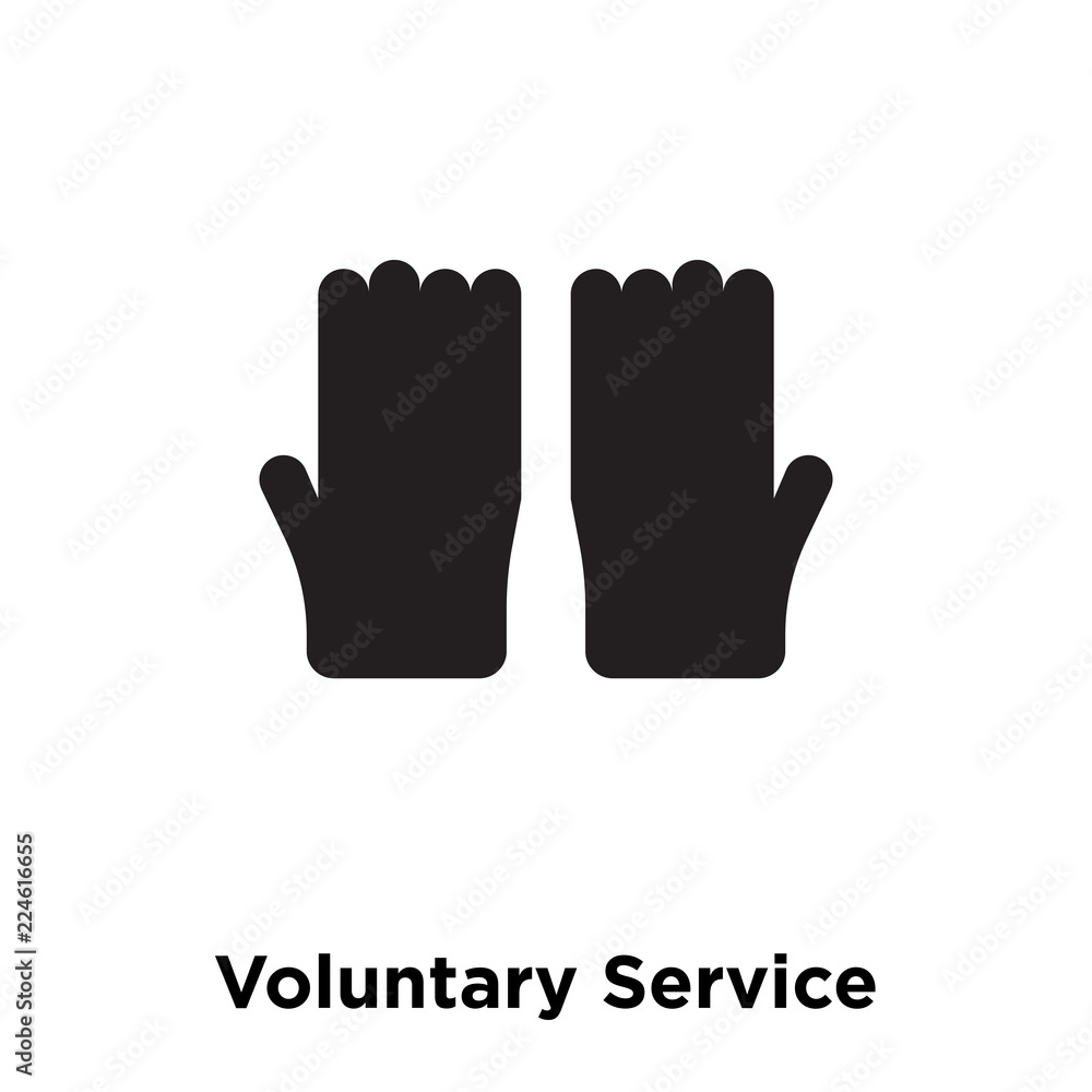 voluntary service icon vector isolated on white background, logo ...