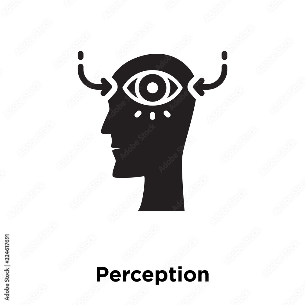 perception icon vector isolated on white background, logo concept of ...