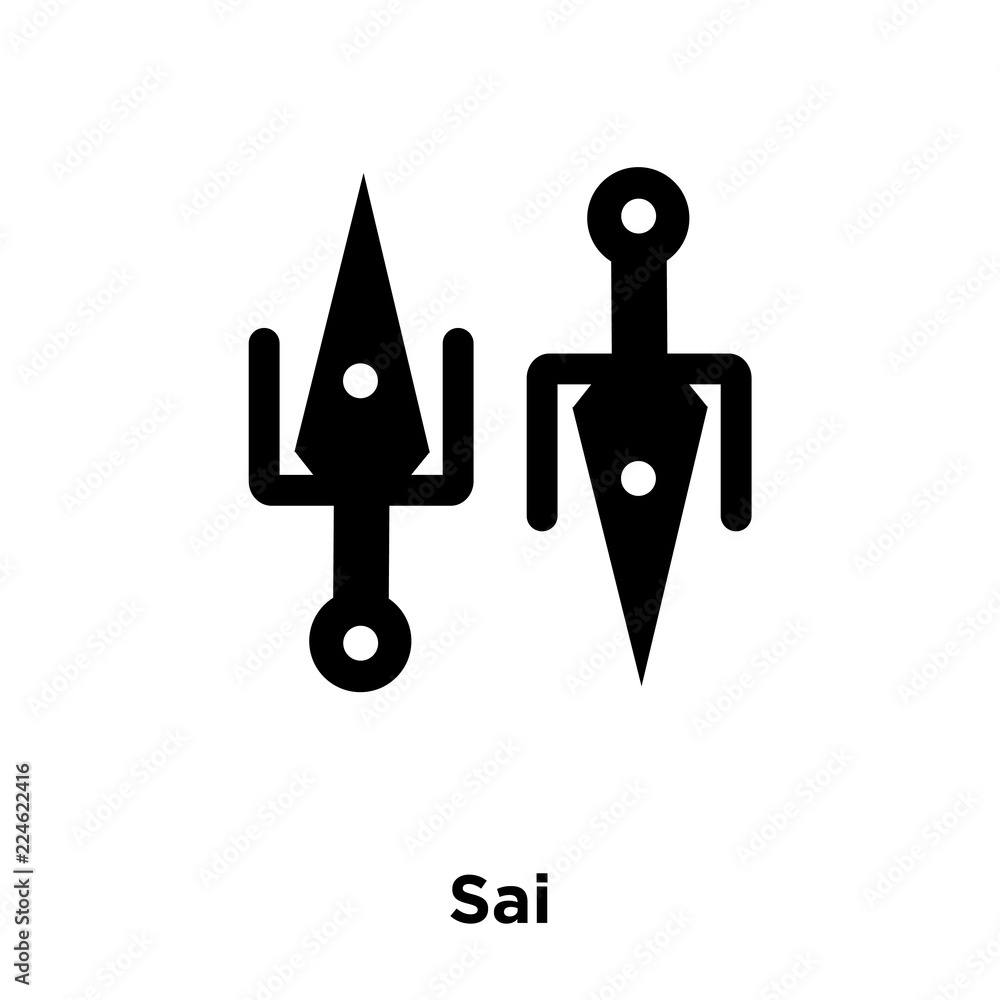 sai icon vector isolated on white background, logo concept of sai sign ...