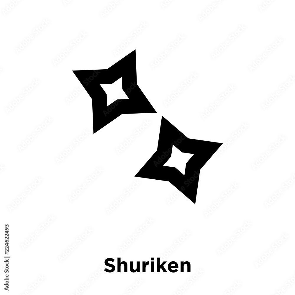 shuriken icon vector isolated on white background, logo concept of ...