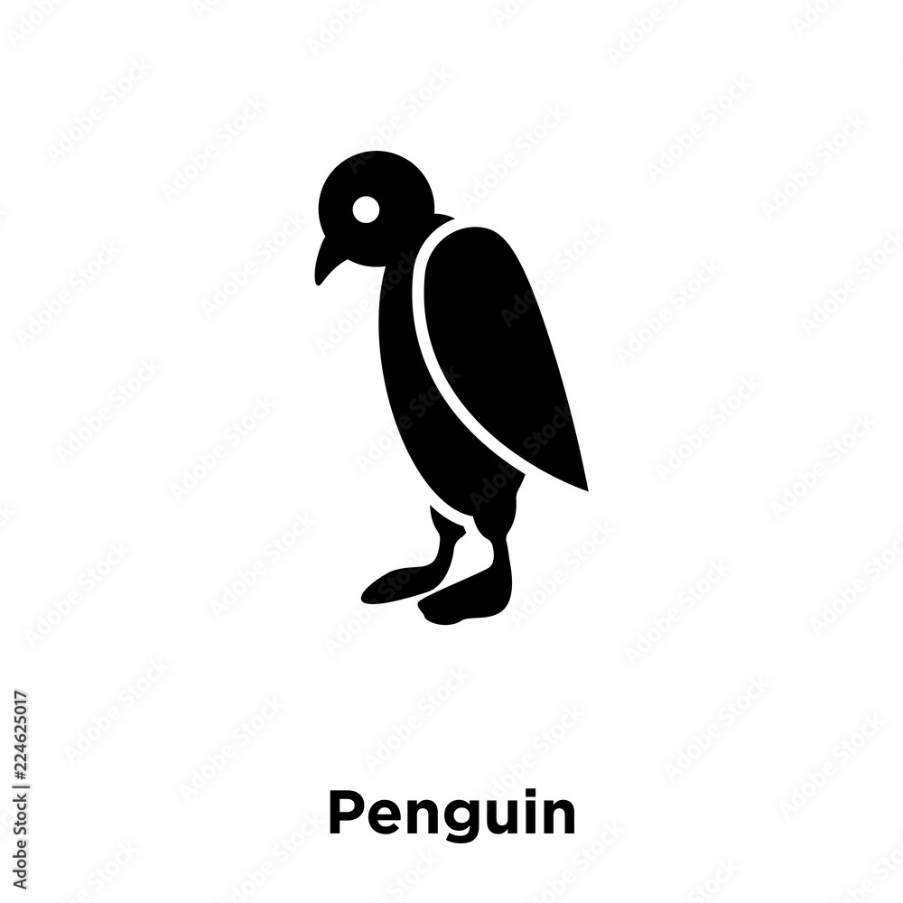penguin icon vector isolated on white background, logo concept of ...