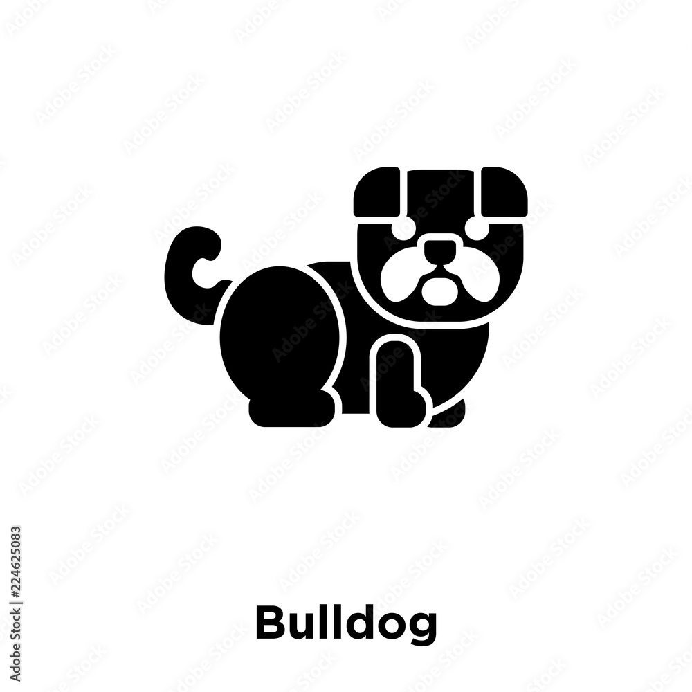 bulldog icon vector isolated on white background, logo concept of ...