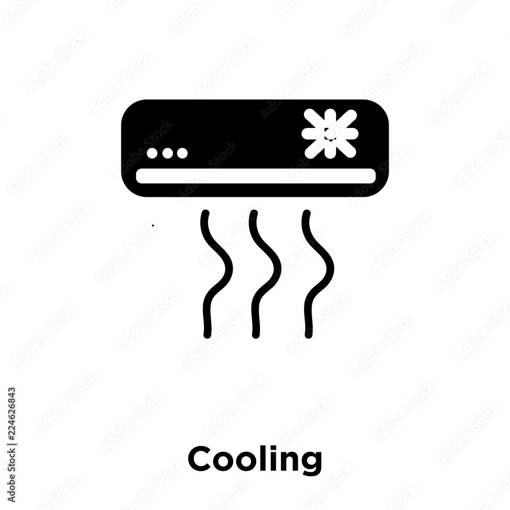 cooling icon vector isolated on white background, logo concept of ...