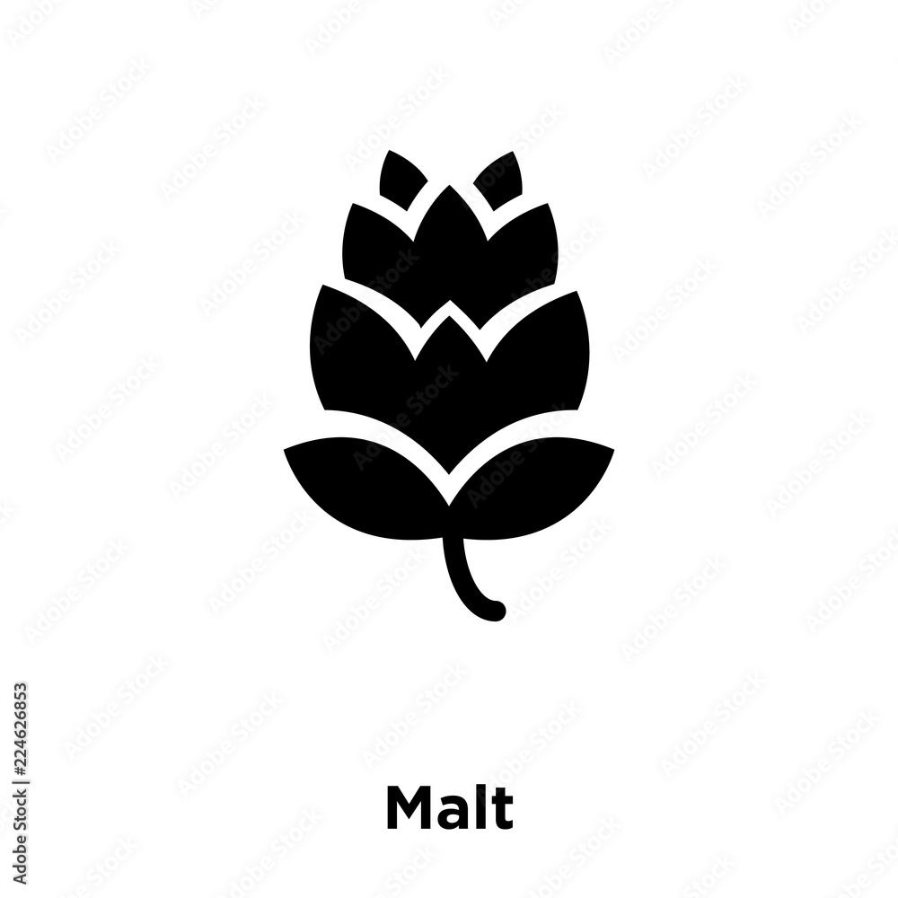 malt icon vector isolated on white background, logo concept of malt ...