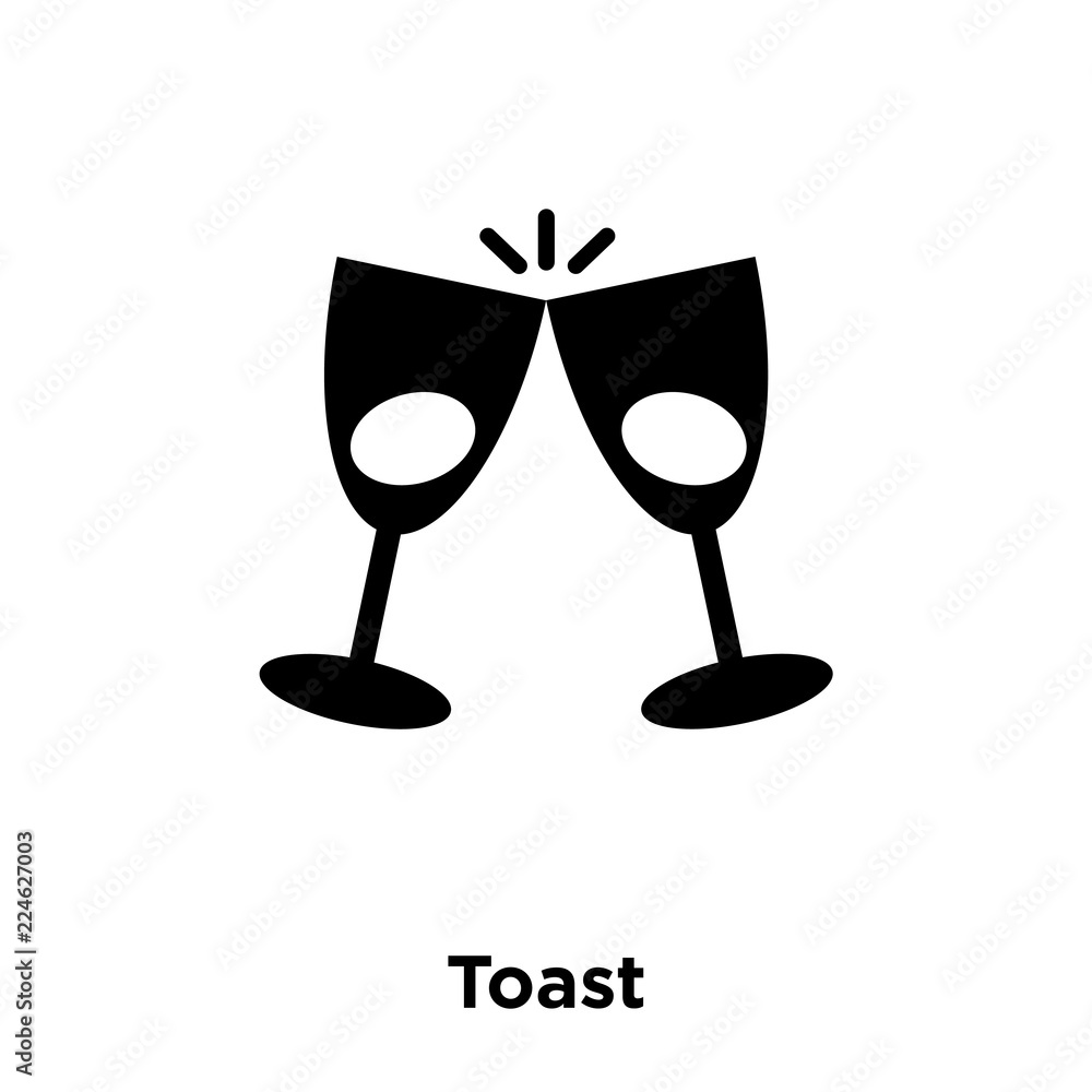 toast icon vector isolated on white background, logo concept of toast ...