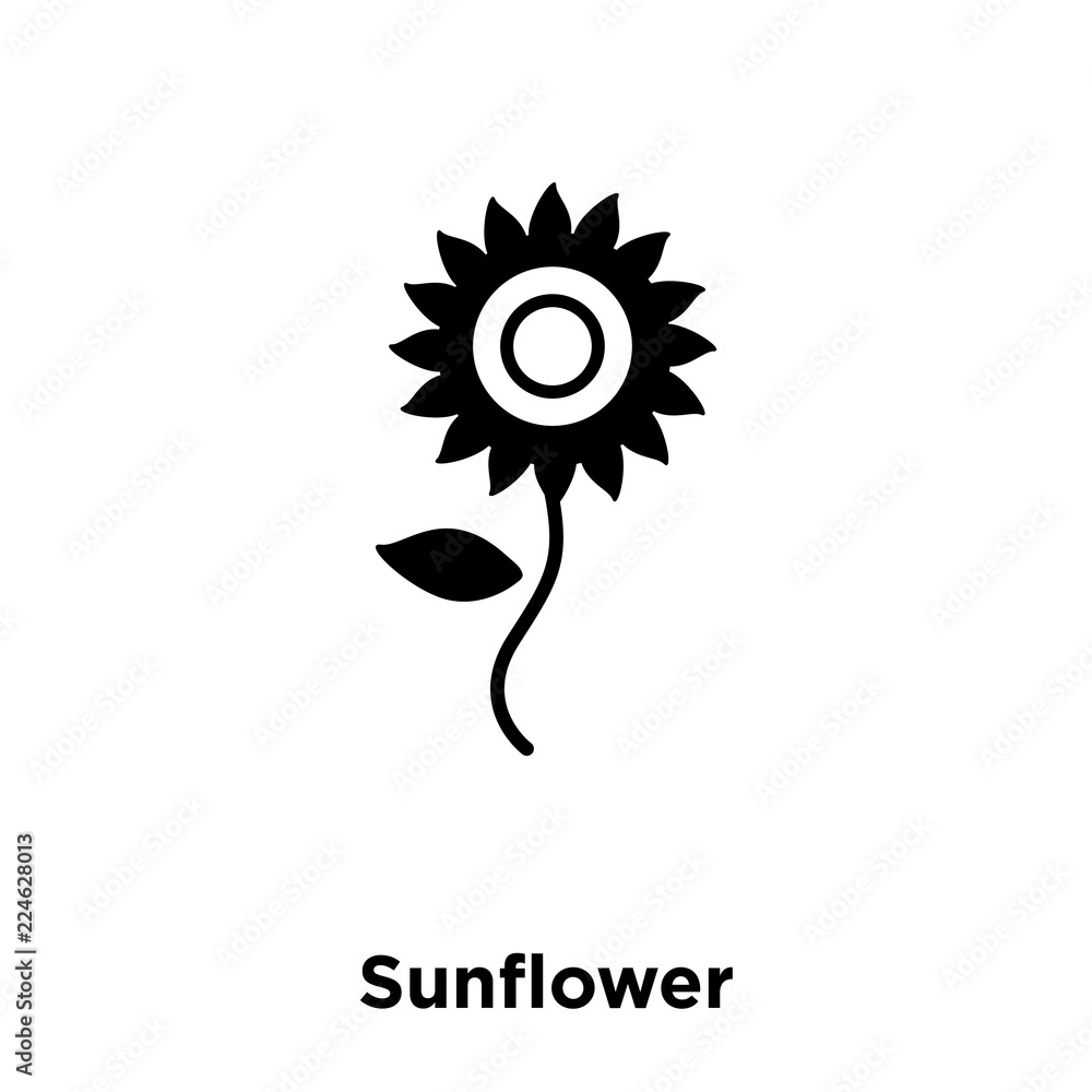 sunflower icon vector isolated on white background, logo concept of ...