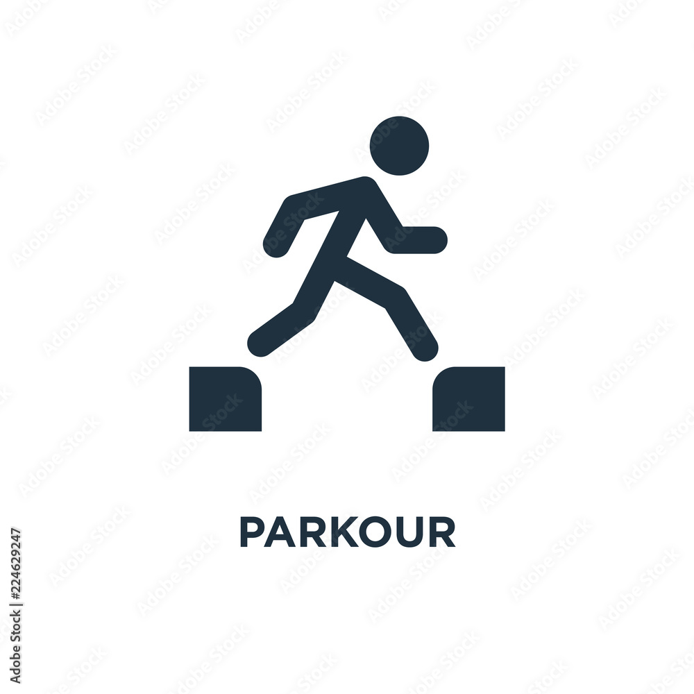 parkour icon Stock Vector | Adobe Stock