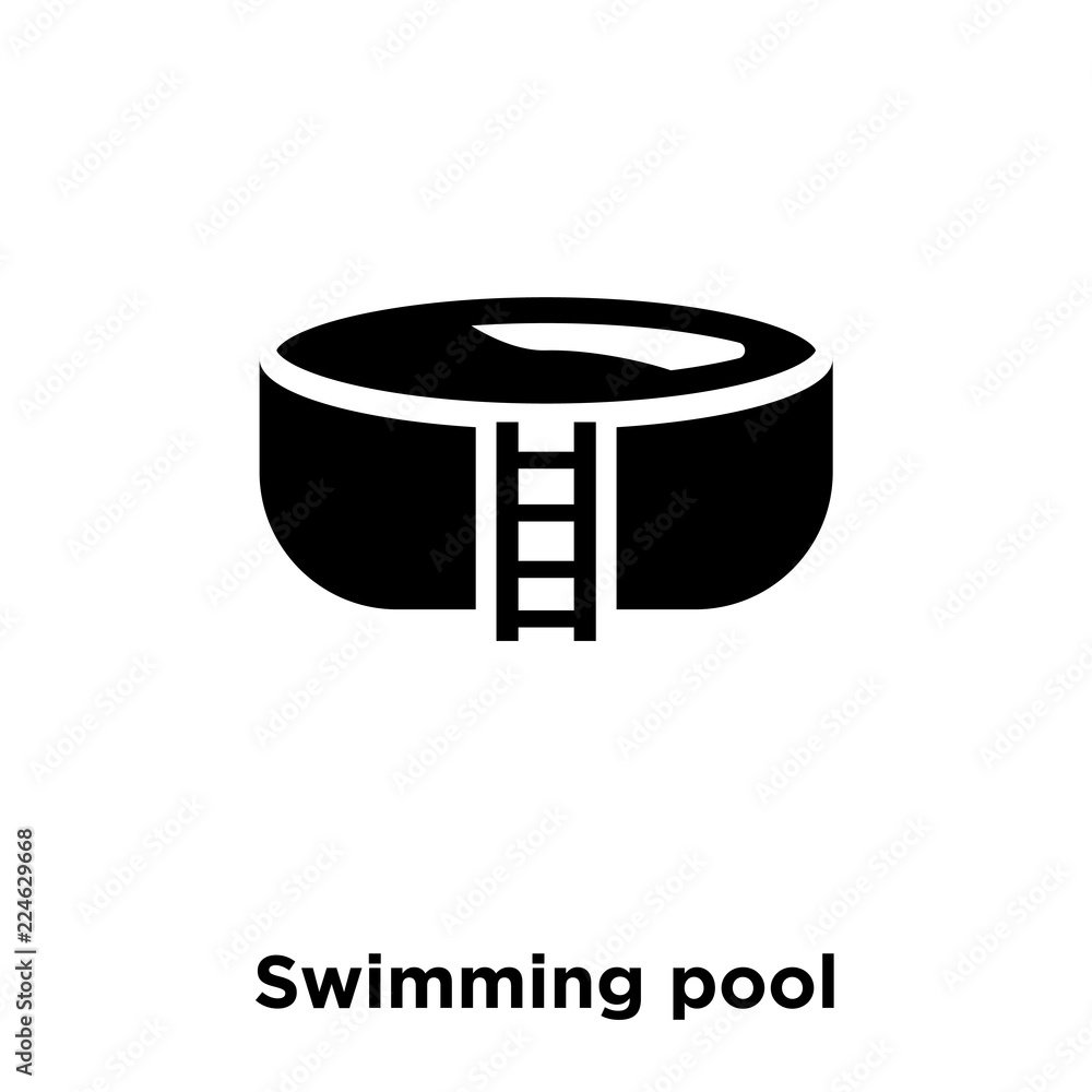 Swimming pool icon vector isolated on white background, logo concept of ...