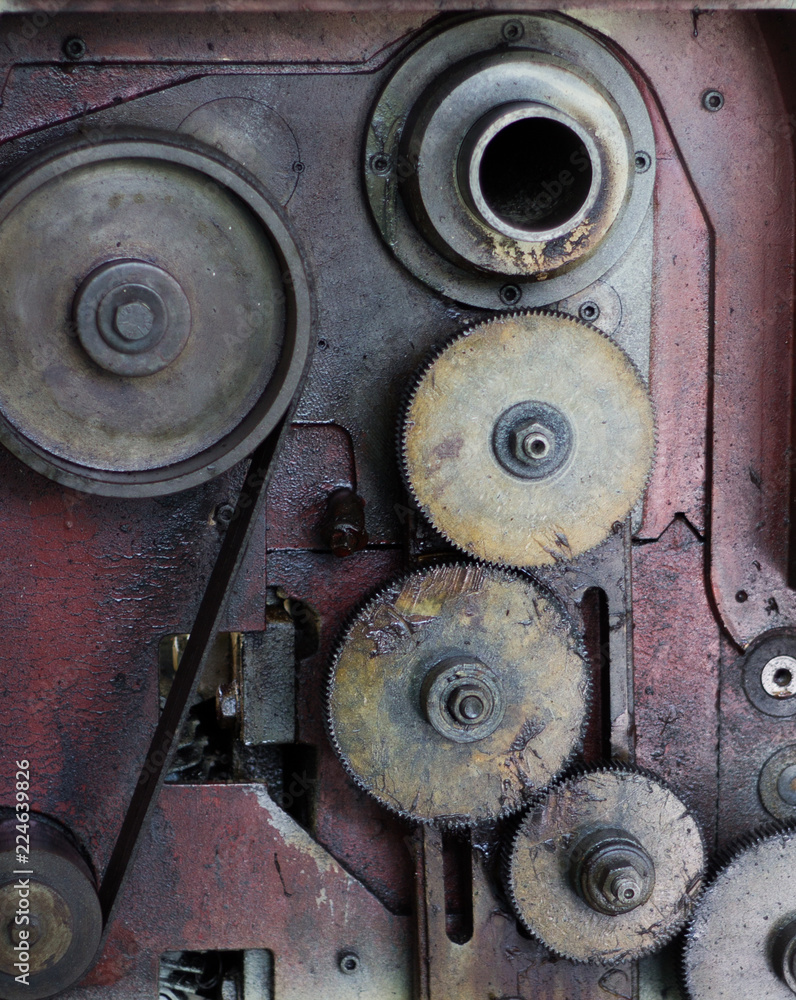 Foto de Part of the Lathes Machine, Gears of the Lathes Machine, Lathe ...