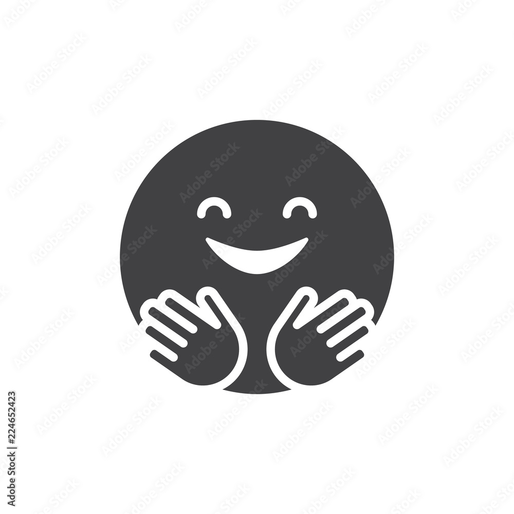 Smiley Face With Cell Phone Clipart