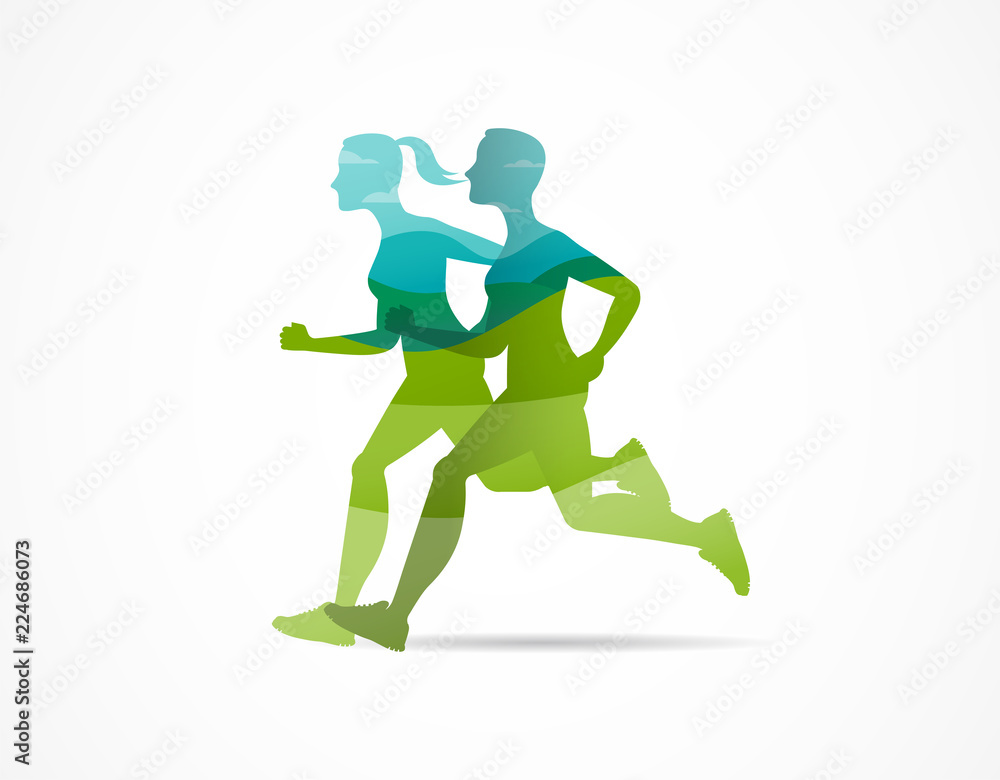 Run icon, symbol, marathon poster and logo Stock Vector | Adobe Stock