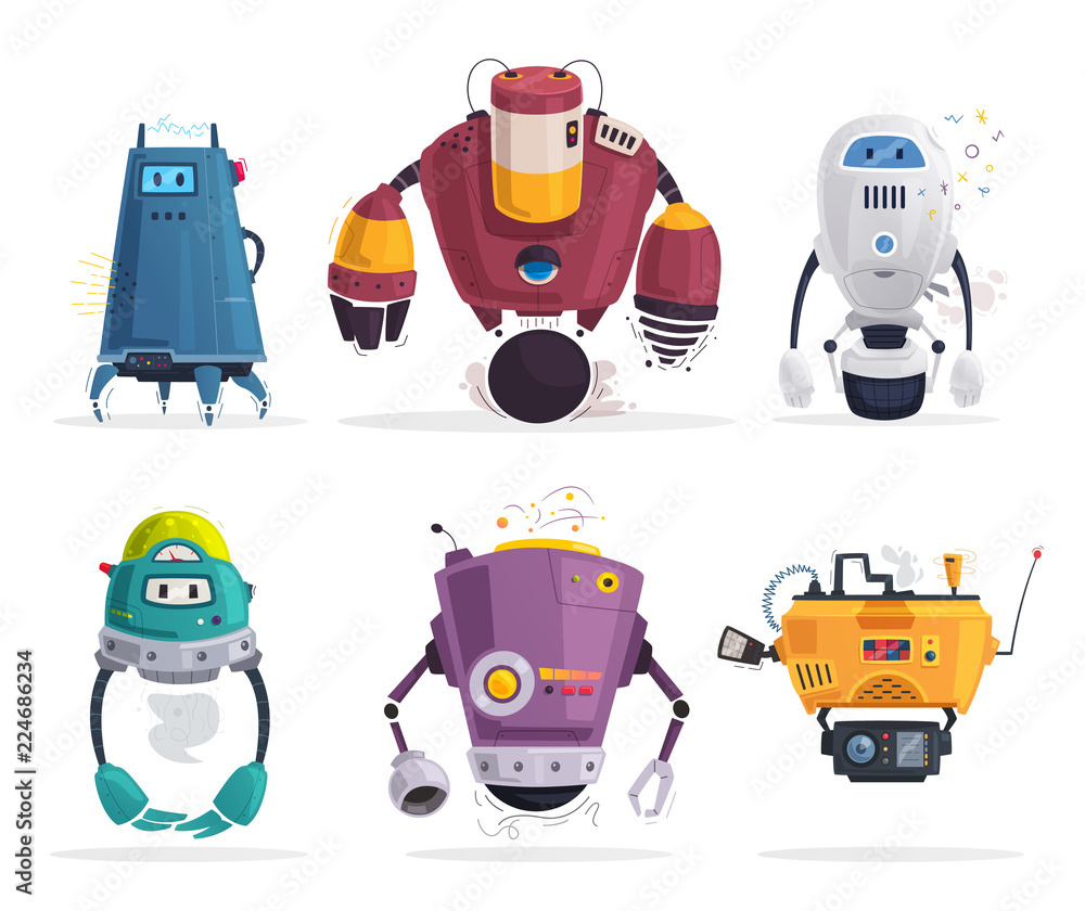 Robot character. Technology, future. Cartoon vector illustration Stock ...