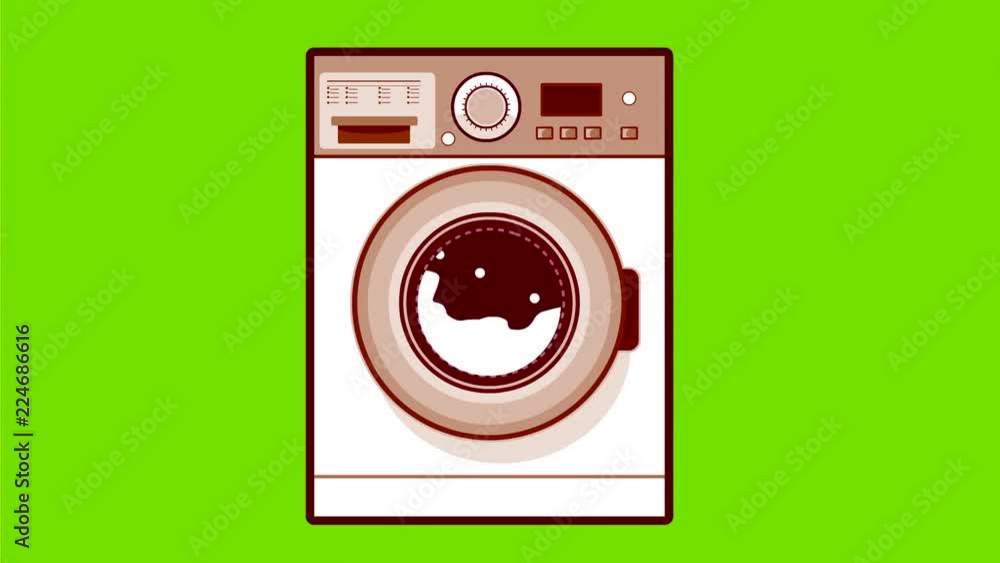 2d Animation motion graphics showing a retro style front loading ...