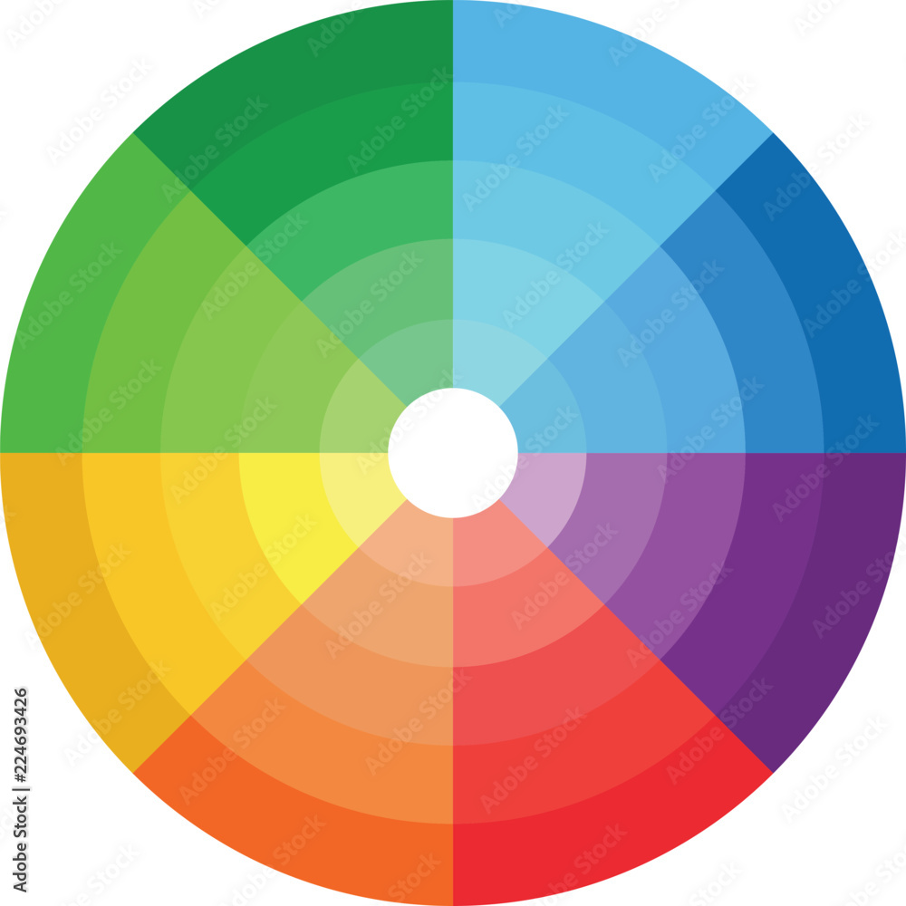 Color wheel with shade of colors. color pallete Stock Vector | Adobe Stock