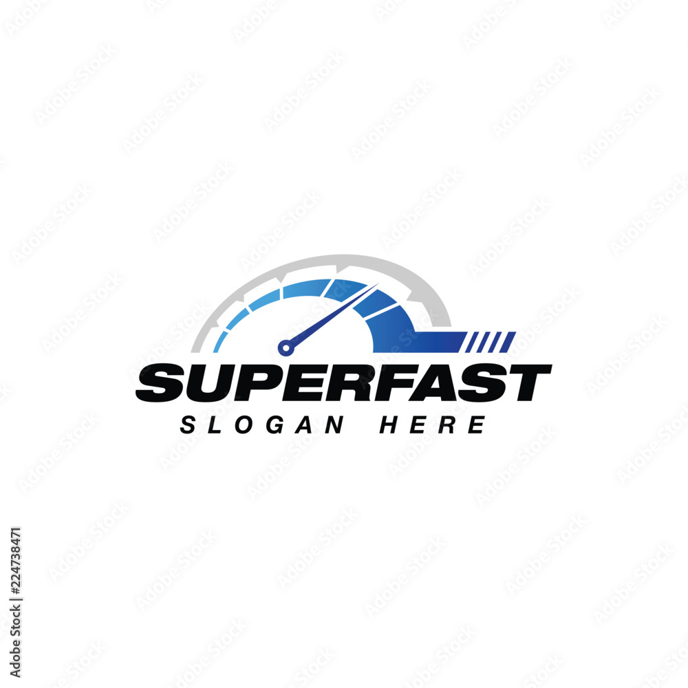 speed indicator vector logo design. speedometer symbol design template ...