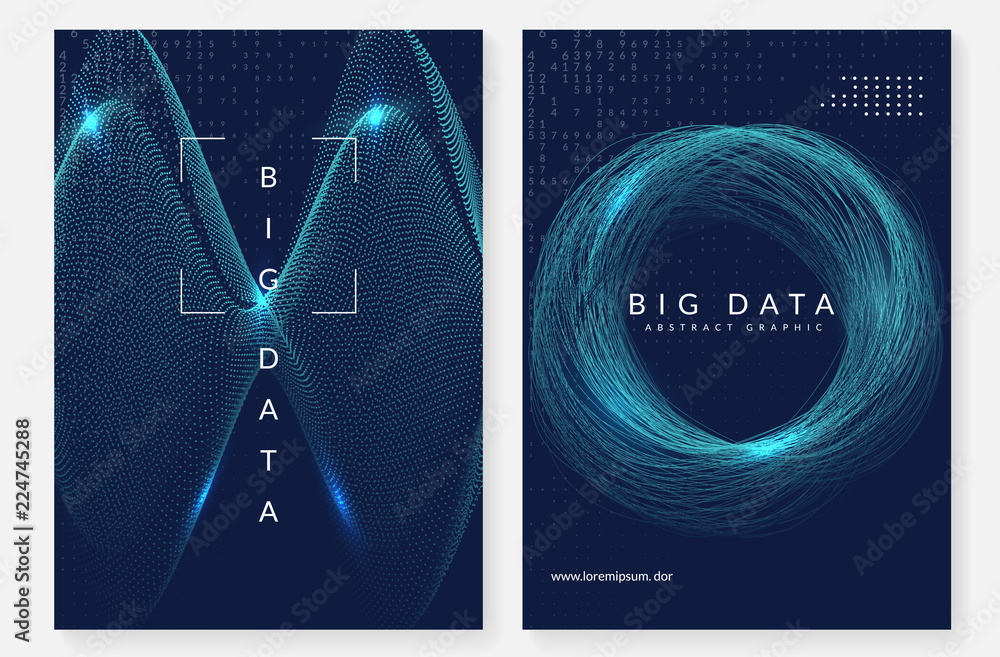 Quantum computing background. Technology for big data, visualization ...