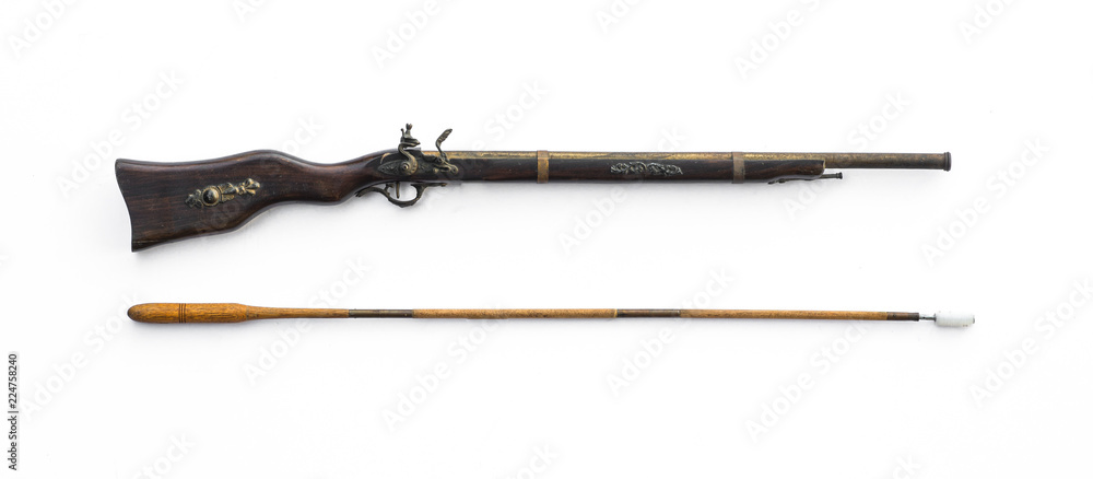 old musket rifle,ramrod for rifles Stock Photo | Adobe Stock