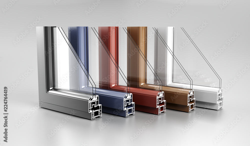 Realistic Angle Cut Off Modern PVC Aluminium Metal Home Window High ...