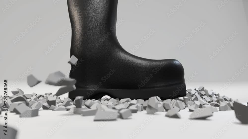 Freedom stone text smashed boot stomp stamp Stock ビデオ | Adobe Stock