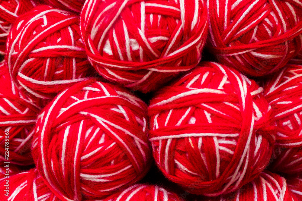 Red Yarn Stock Photo | Adobe Stock