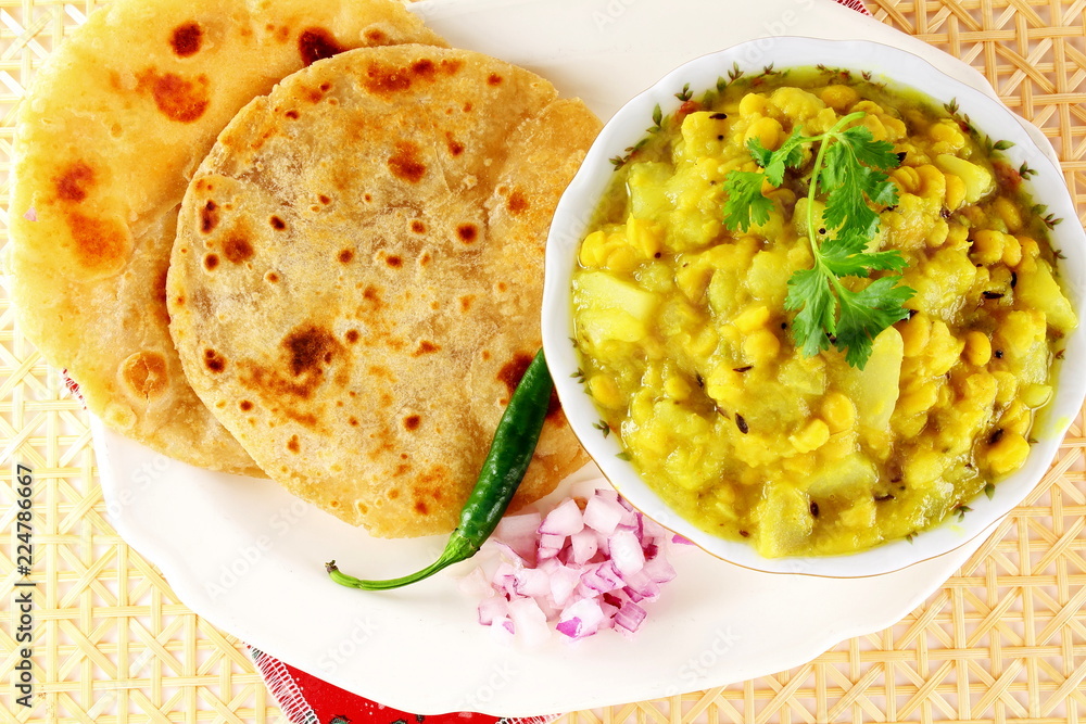 traditional indian gujarati food dudhi chana curry shak stew recipe ...