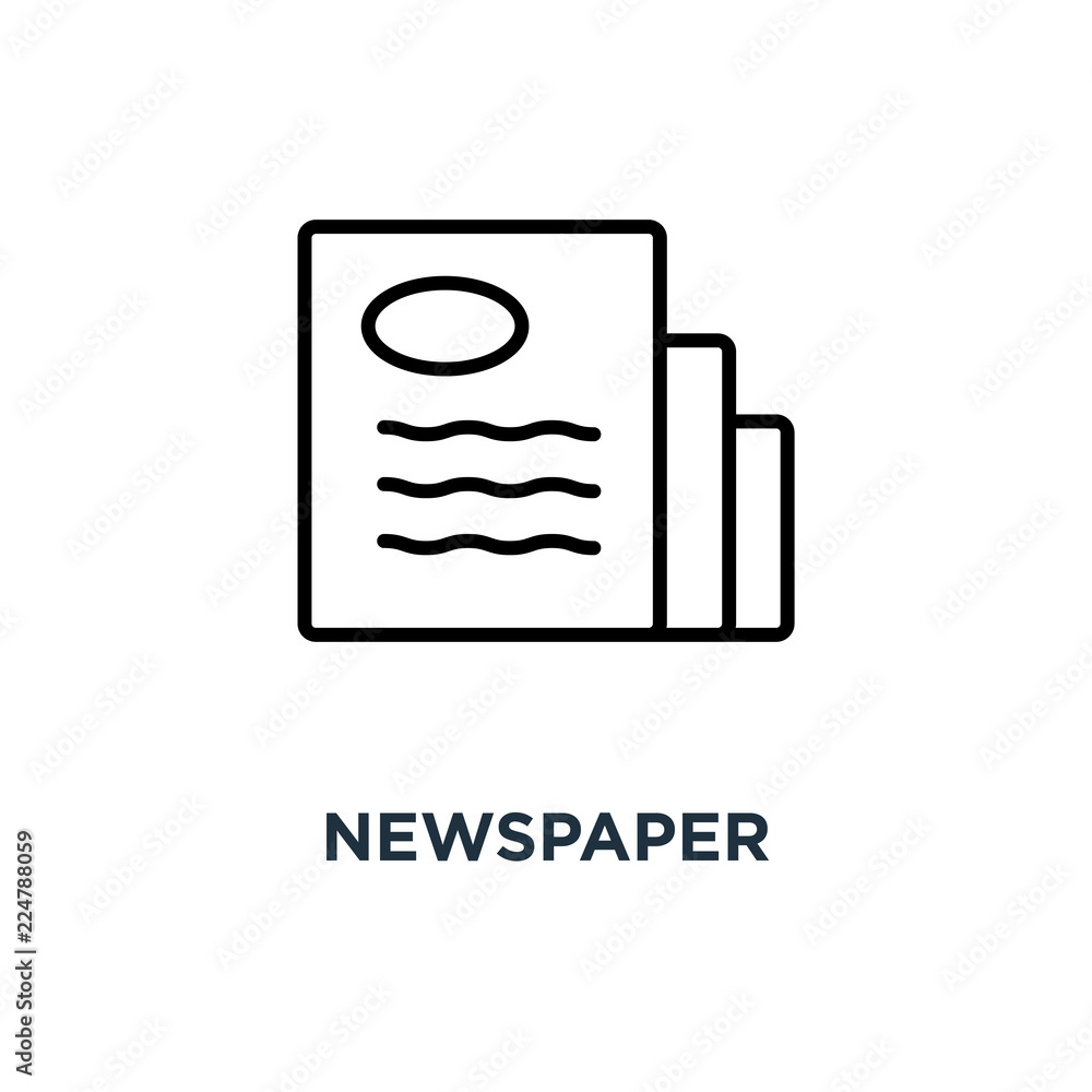 Newspaper icon. Linear simple element illustration. News concept ...