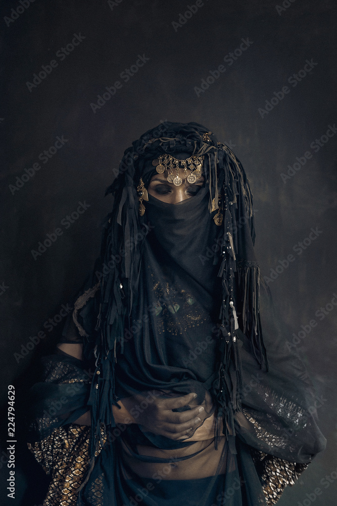 eastern woman princess costume conceptual portrait Stock Photo | Adobe ...