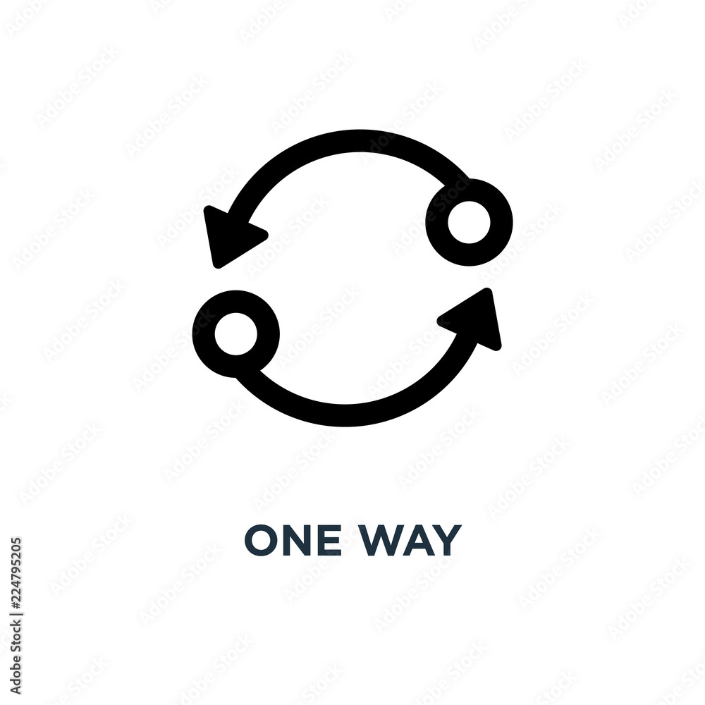 one way icon. two way concept symbol design, vector illustration Stock ...