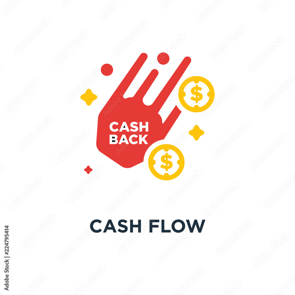 cash flow icon. money return concept symbol design, vector illus Stock ...