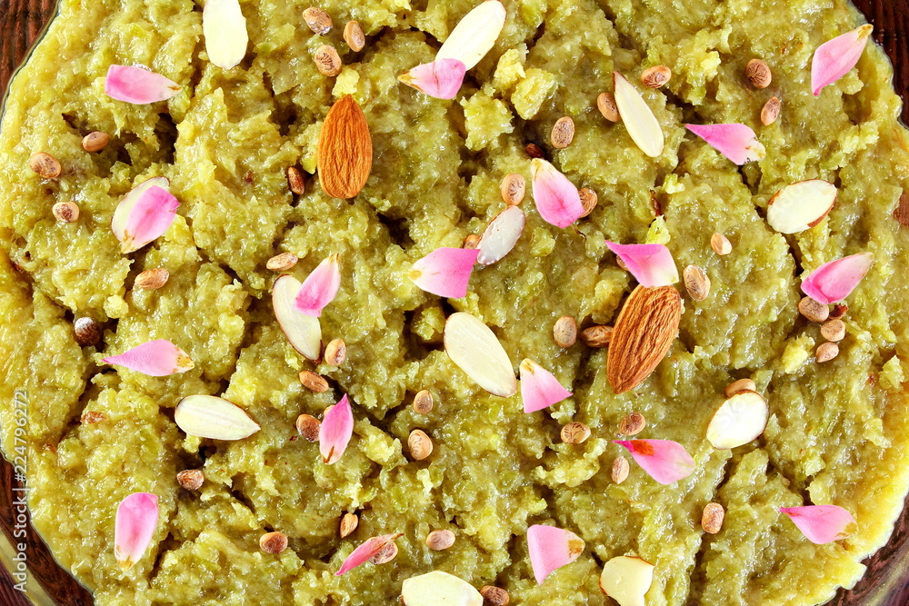 traditional indian gujarati sweet desert dudhi no halwo burfi pak made ...