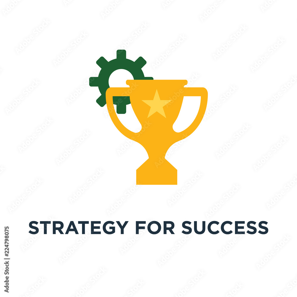 strategy for success icon. win prize, big accomplishment, first place ...