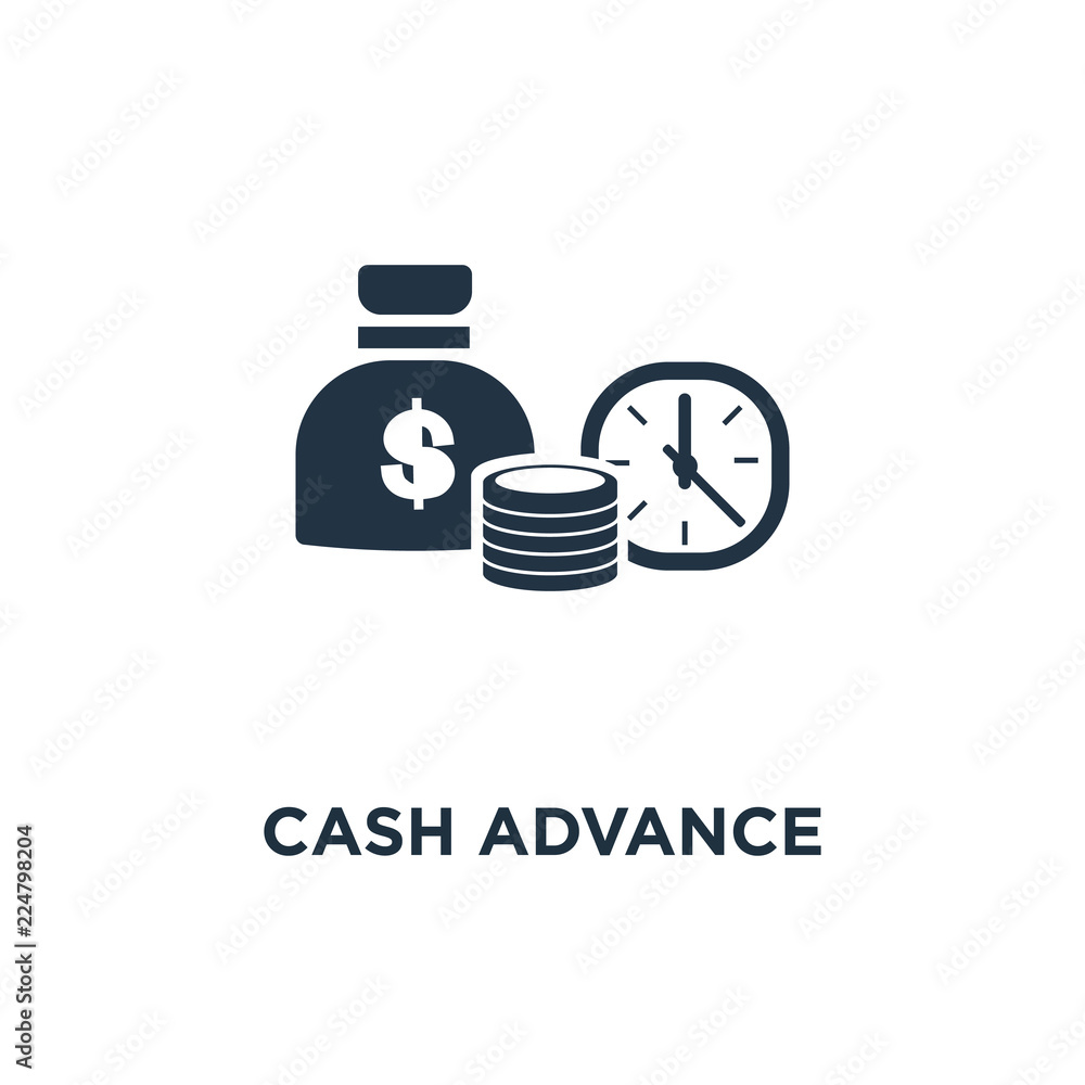 Vecteur Stock cash advance icon. provide money, return on investment ...