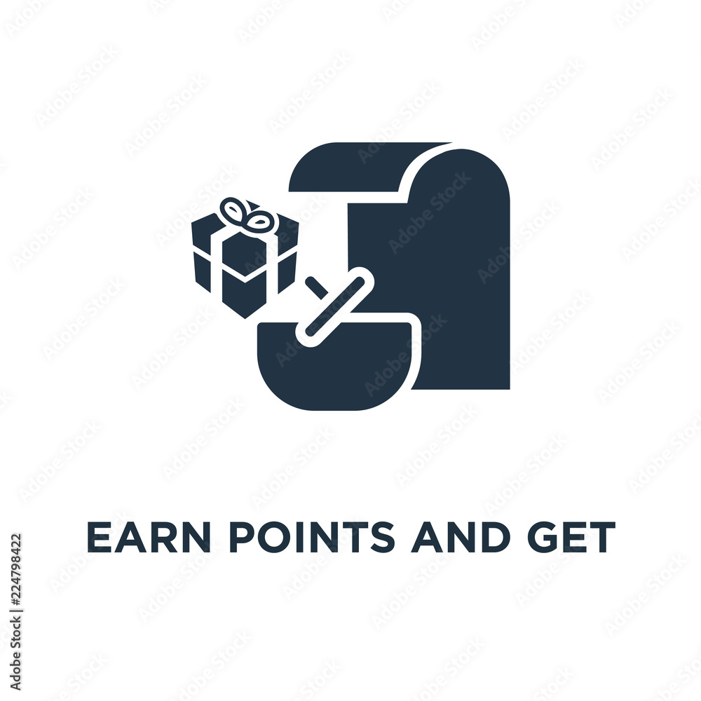 earn points and get reward icon. loyalty program concept symbol design ...