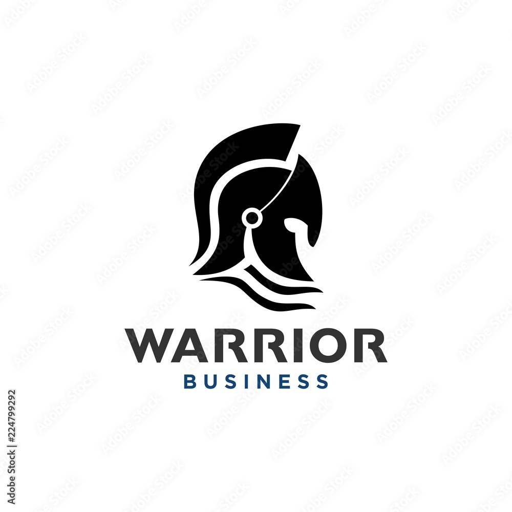 Gladiator helmet logo or icon. Greek Spartan warrior logo design ...