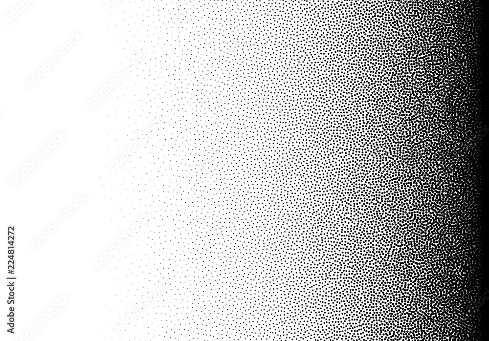 Dotwork gradient background, black and white scattered stipple dots ...